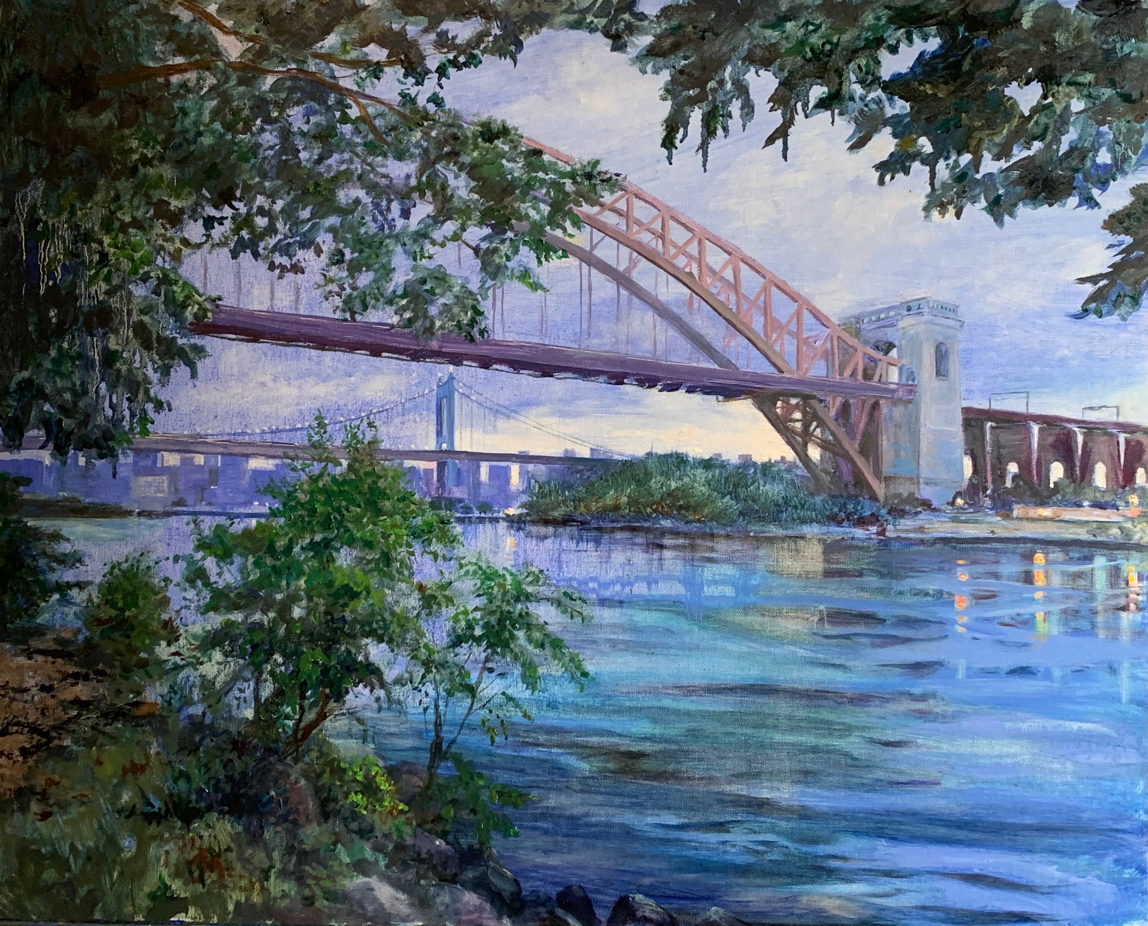 Hell Gate Bridge print on Canvas – Medeiros Fine Art