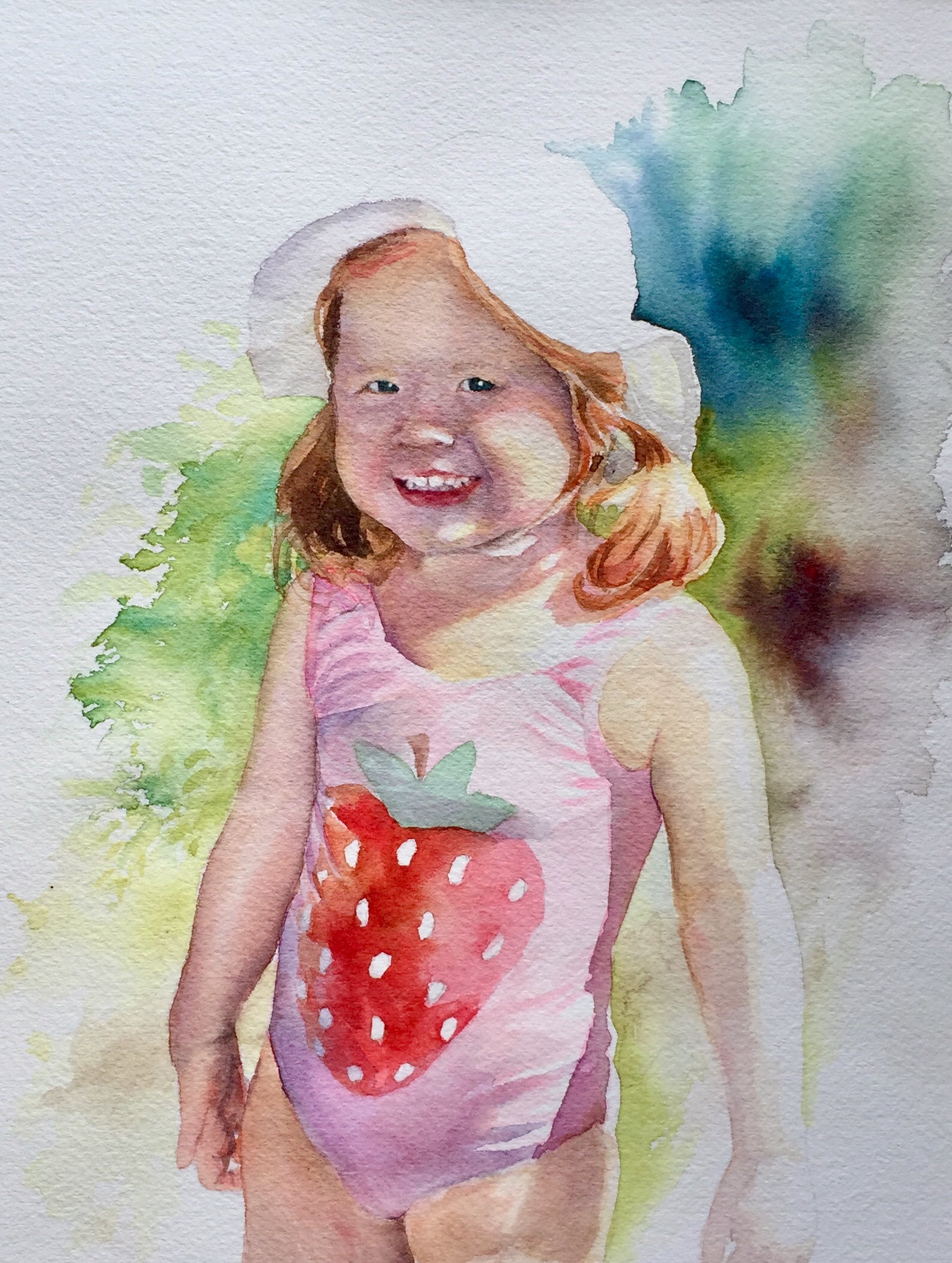 A Watercolor of A Girl in Summer – Medeiros Fine Art