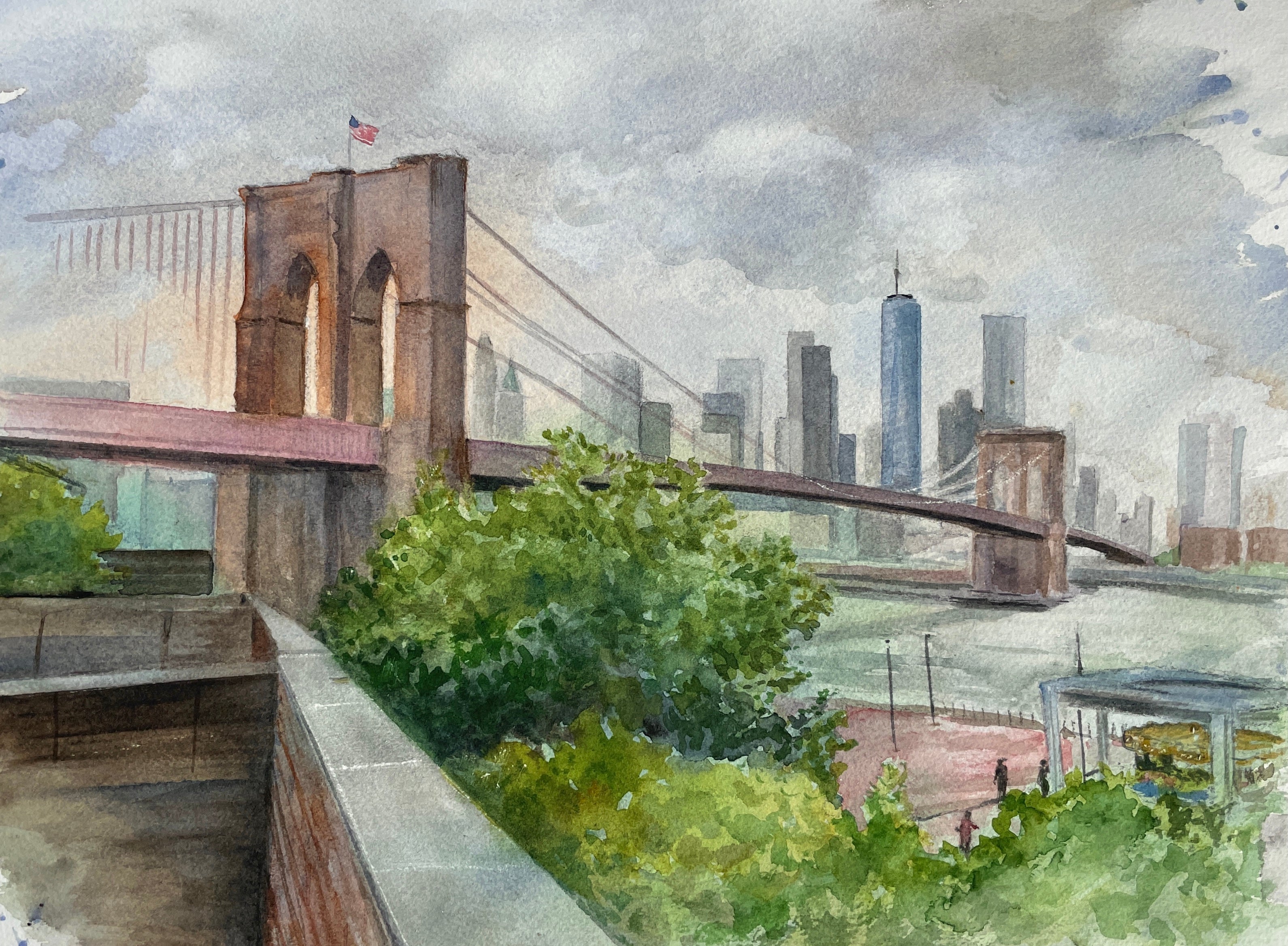 The Brooklyn Bridge- print – Medeiros Fine Art