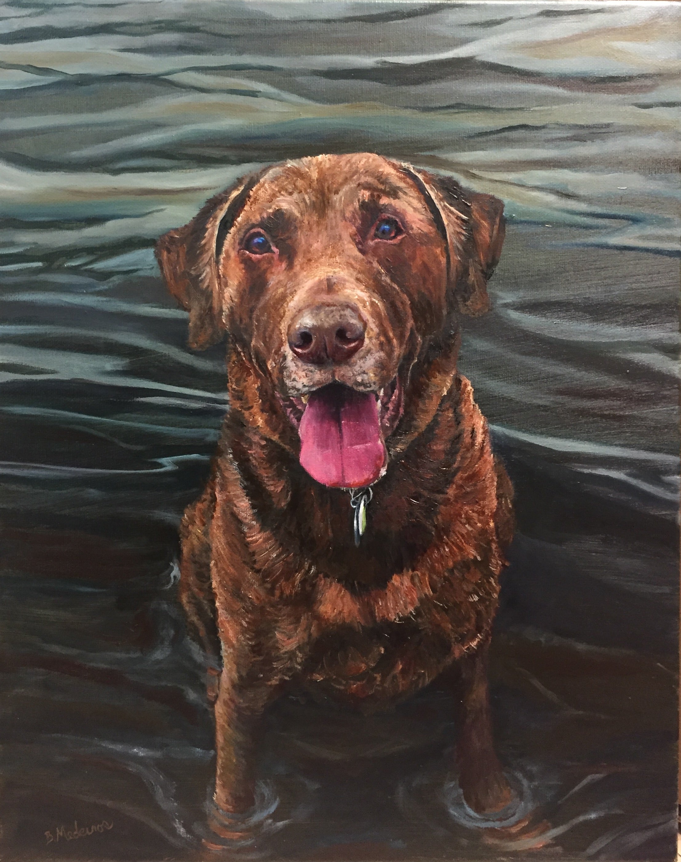 Dog portait oil painting – Medeiros Fine Art