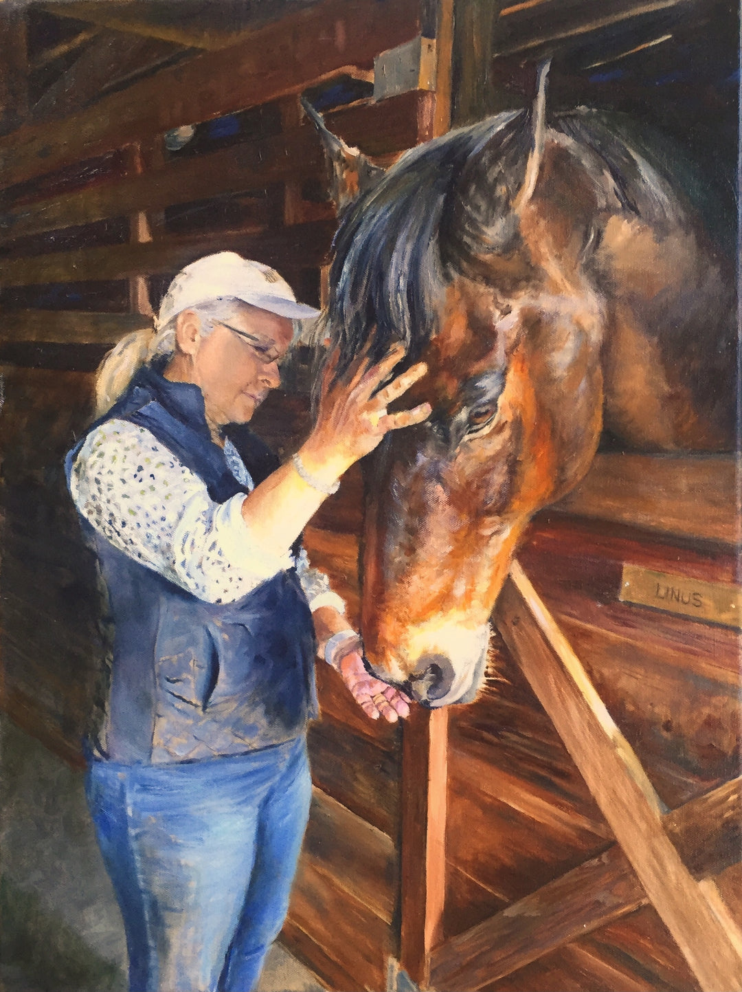 Oil Painting of Nancy and Linus – Medeiros Fine Art